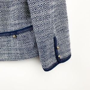 Magaschoni | Jackets & Coats | Magaschoni Navy Tweed Jacket M | Poshmark